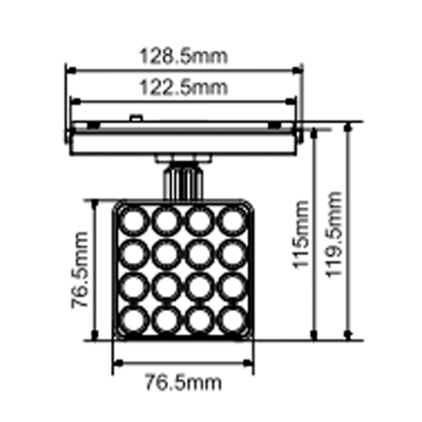 26 Series Magnetic Square Head Wall Washer Spotlight - Echo Rich